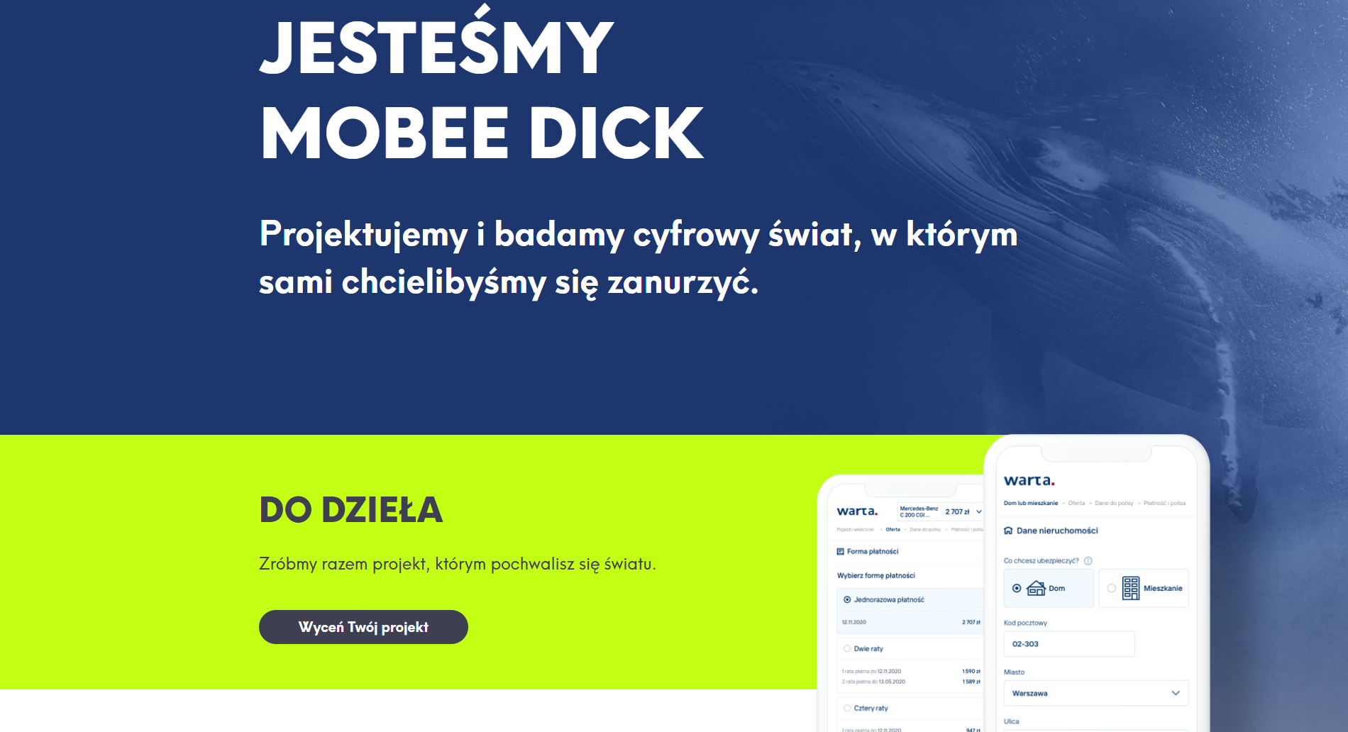 Agencja UX nr 1 - Mobee Dick. Projektowanie, badania, UX/UI